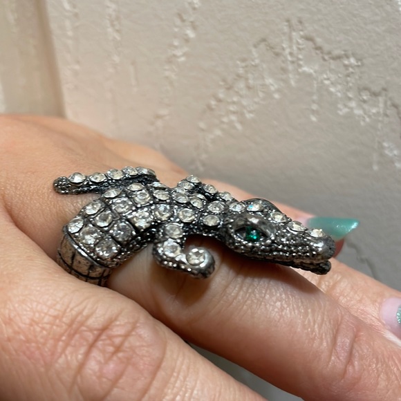 Jewelry | Jeweled Alligator Ring | Poshmark